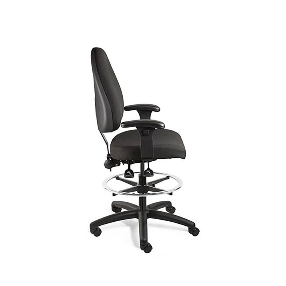 Bevco - Task Chair: Olefin, 24 to 34" Seat Height, Black, Adjustable ...