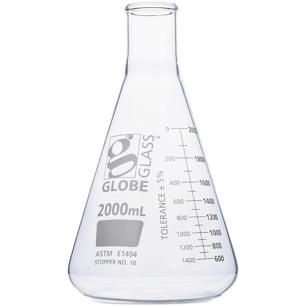 Globe Scientific - Erlenmeyer Flasks: Capacity (ml): 2000; Material ...