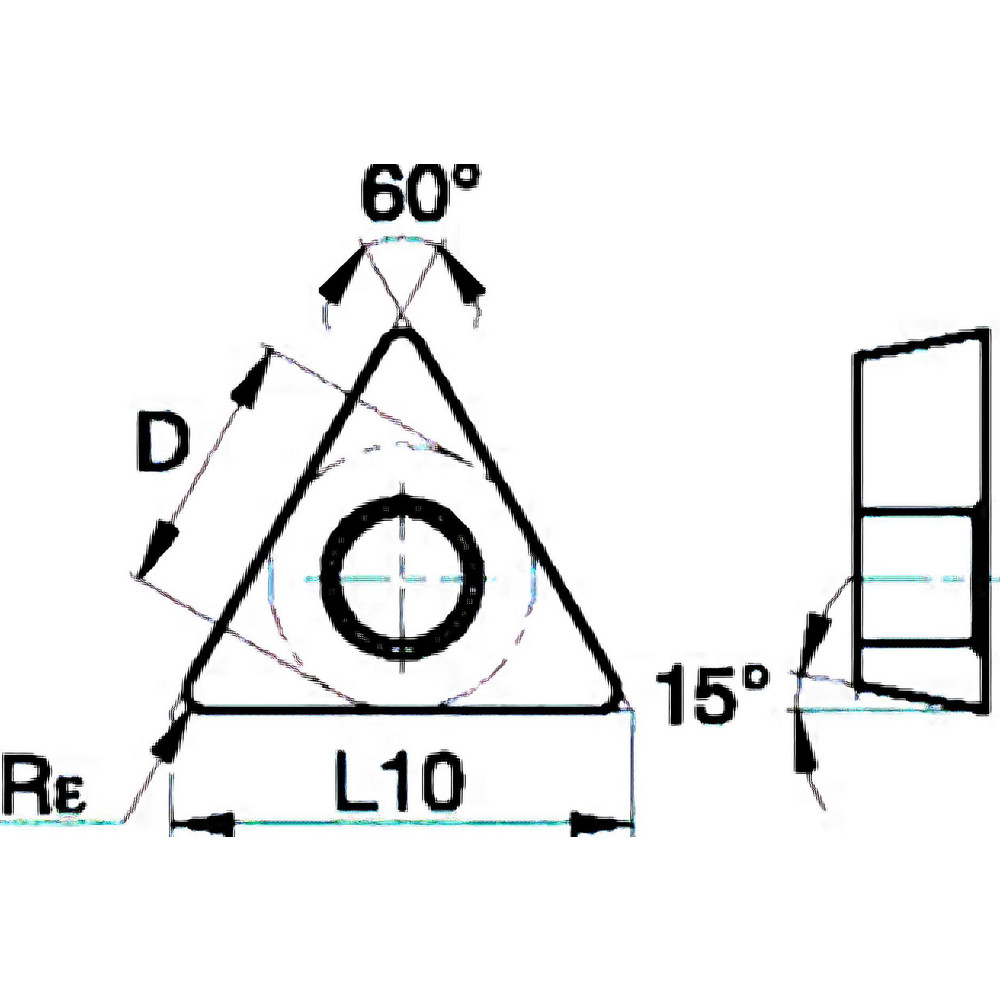 Widia - Boring Inserts: Insert Style: TDHH; Insert Size Code: 130805 ...