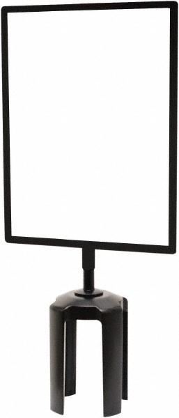 Tensator - Barrier Post Sign Frame: Steel, 11-1/2" OAL, 7-1/2" OAW, 11 ...