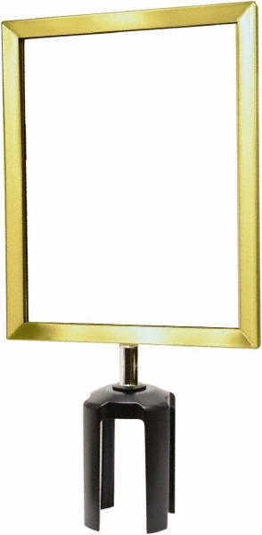 Tensator - Barrier Post Sign Frame: Steel, 11-1/2" OAL, 9" OAW, 11-1/2 ...