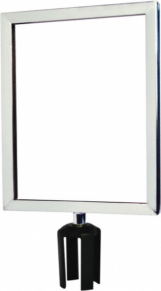 Tensator - Barrier Post Sign Frame: Steel, 14-1/2" OAL, 11-1/2" OAW, 14 ...