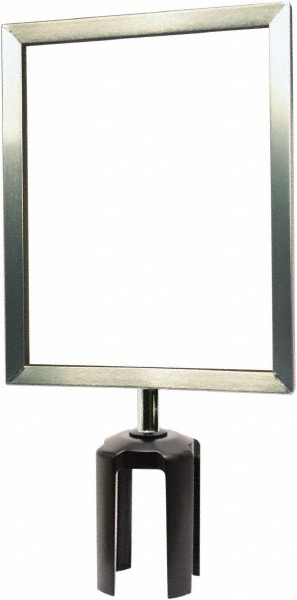 Tensator - Barrier Post Sign Frame: Steel, 11-1/2" OAL, 9" OAW, 11-1/2 ...