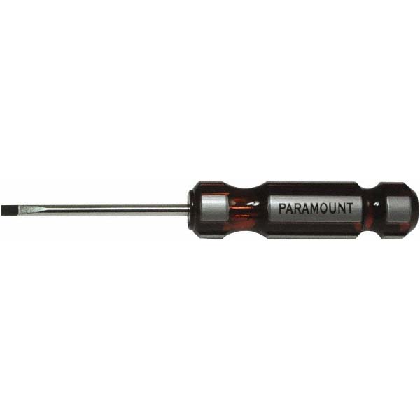 Paramount - Slotted Screwdriver: 1/8" Width, 4-1/2" OAL, 2" Blade ...