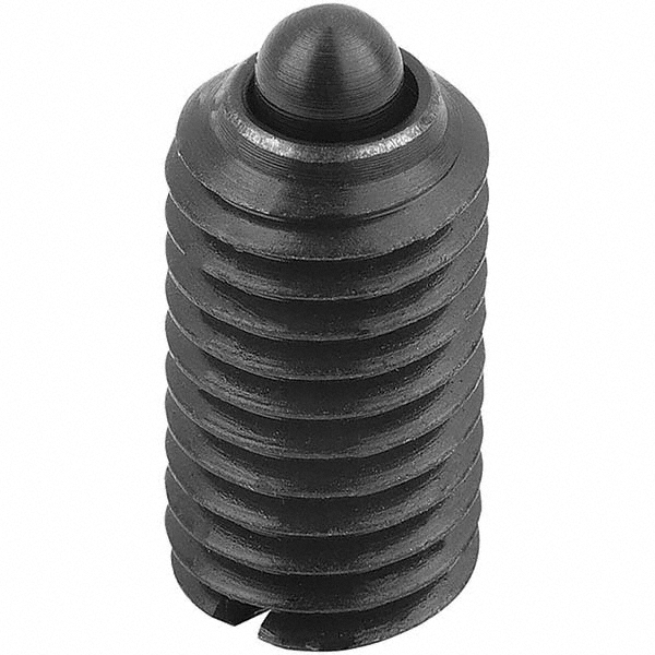 KIPP - Threaded Spring Plunger: M8, 0.6299" Thread Length, 0.1575" Dia ...
