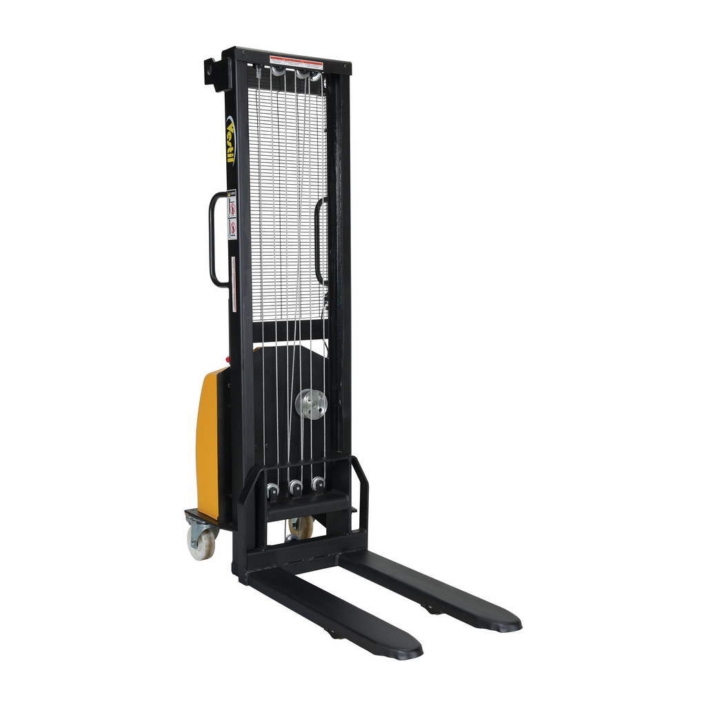 Vestil - 770 Lb Capacity, 59" Lift Height, Battery Operated Stacker ...