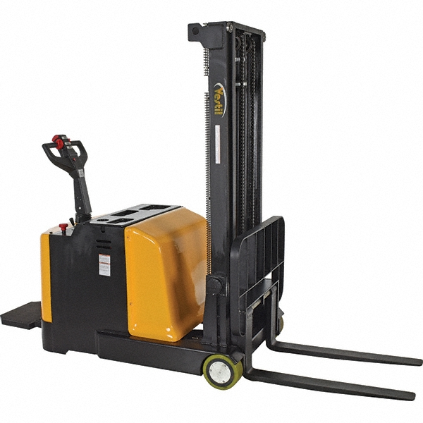Vestil - 2,000 Lb Capacity, 118" Lift Height, Battery Operated Stacker ...