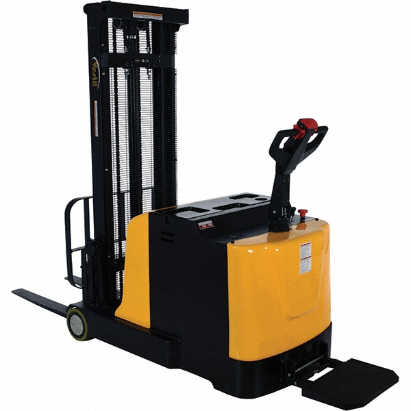 Vestil - 2,000 Lb Capacity, 118" Lift Height, Battery Operated Stacker ...