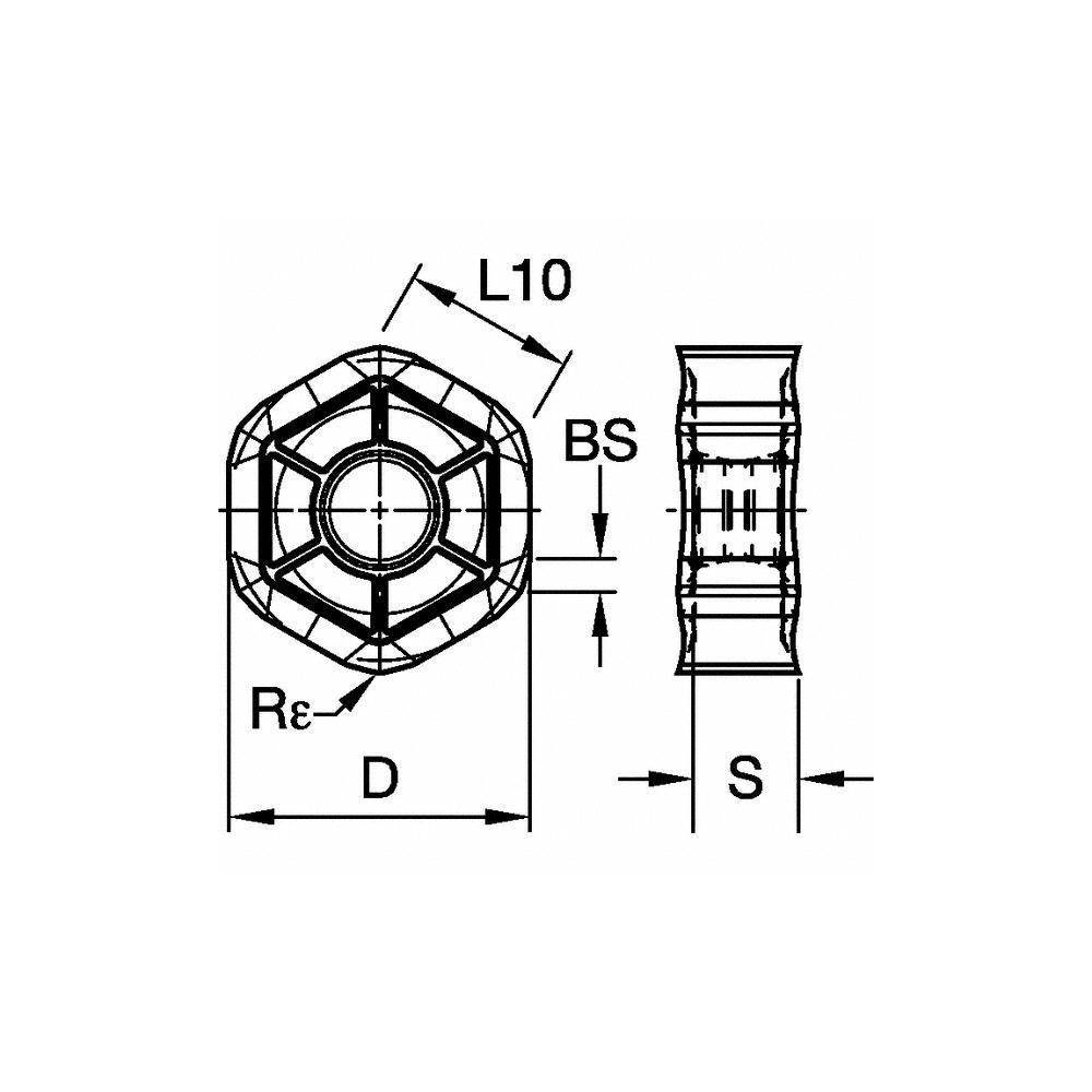 Kennametal - HNGJ535ANENLD KC725M Carbide Milling Insert - 32902579 ...