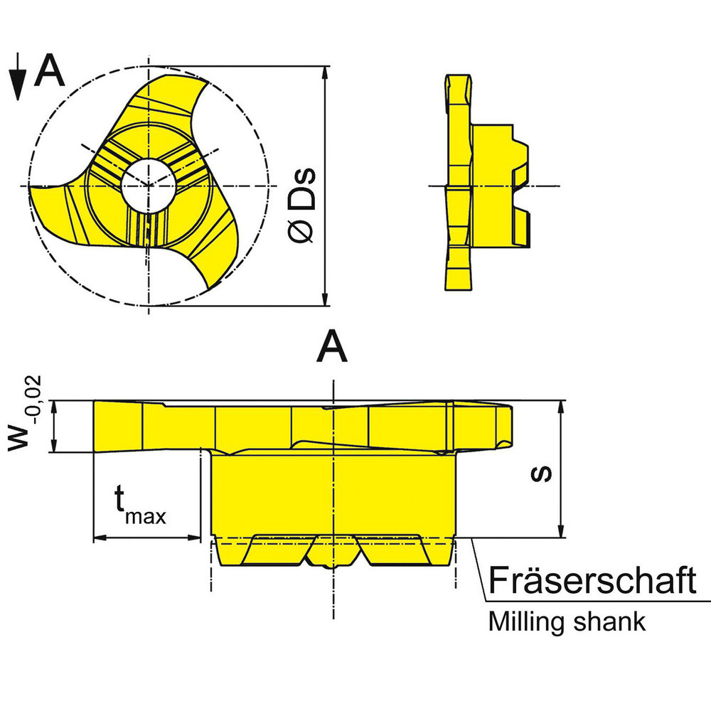 HORN - Groove Milling Tip Insert: 308013040 TI25, Carbide | MSC Direct