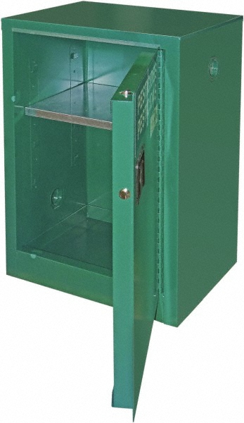 Securall Cabinets - Standard Cabinet: Manual Closing, 1 Shelf, Green ...