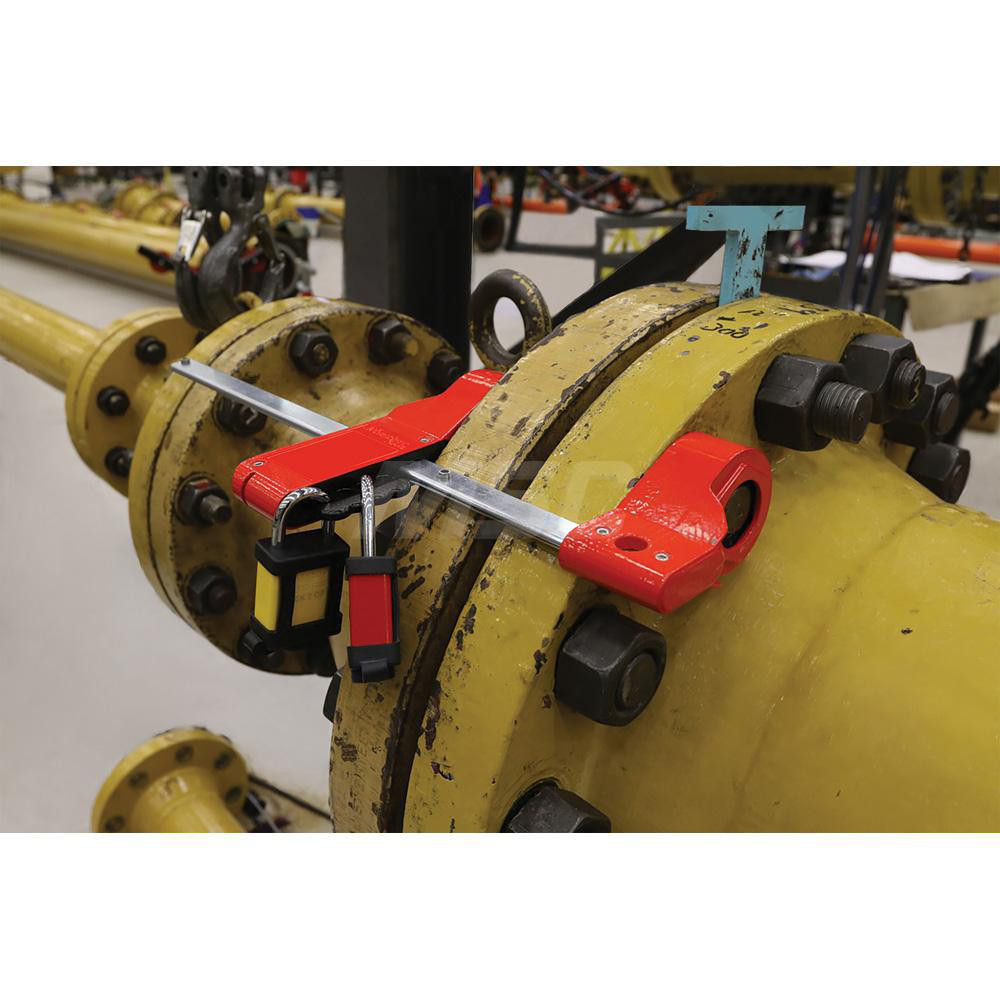Master Lock - Pneumatic Blind Flange Lockout: 0.28" Max Shackle Dia ...