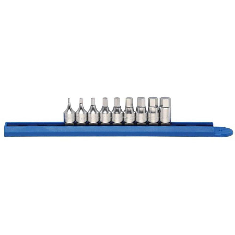 GEARWRENCH - Hex Bit Socket Set: 1/4" Drive, 9 Pc, 2 to 10 mm Hex | MSC ...