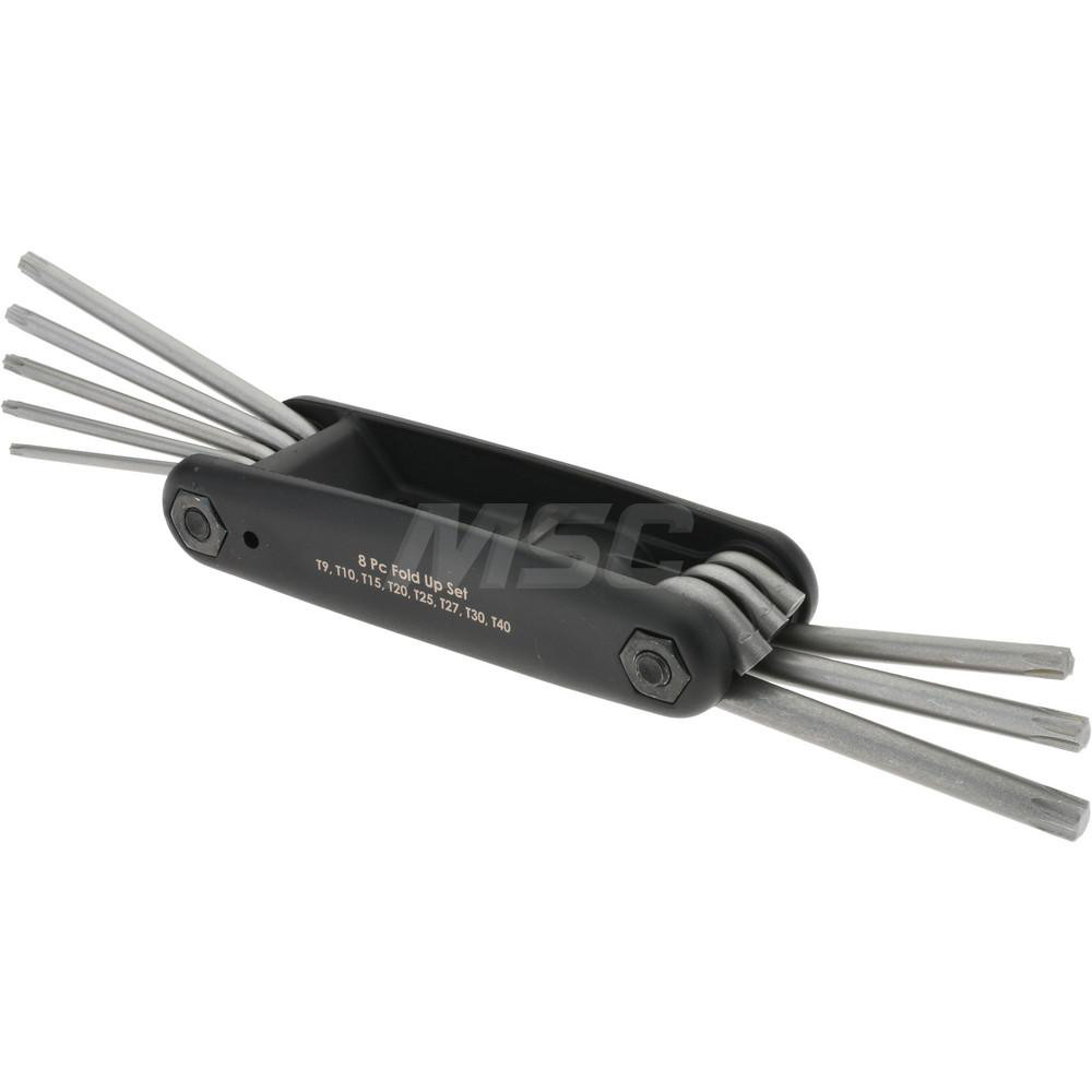 Paramount - Torx Key Set: 8 Pc, Fold-Up Handle, T9 to T40 | MSC Direct