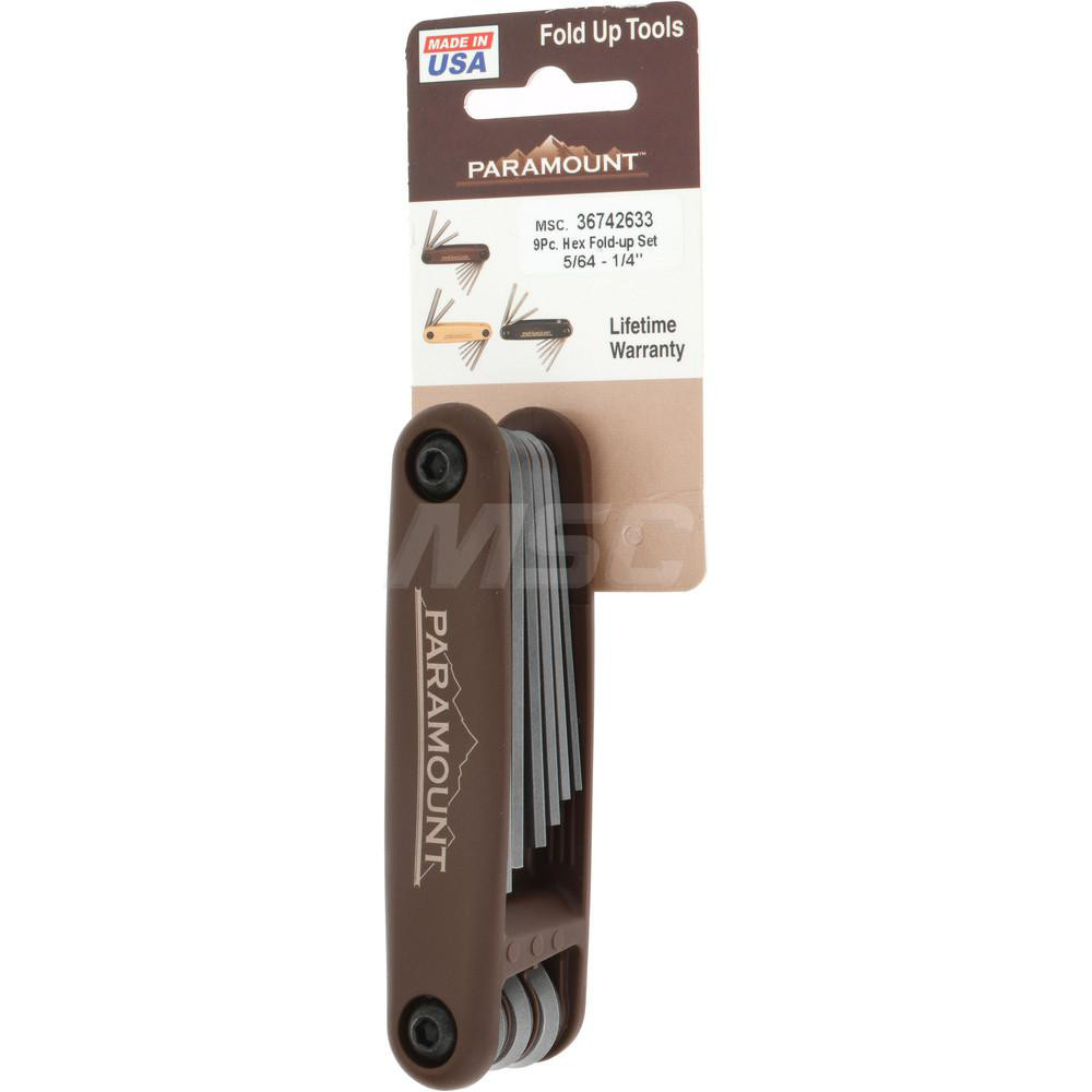 Paramount - 9 Piece Fold-Up Hex Key Set | MSC Direct