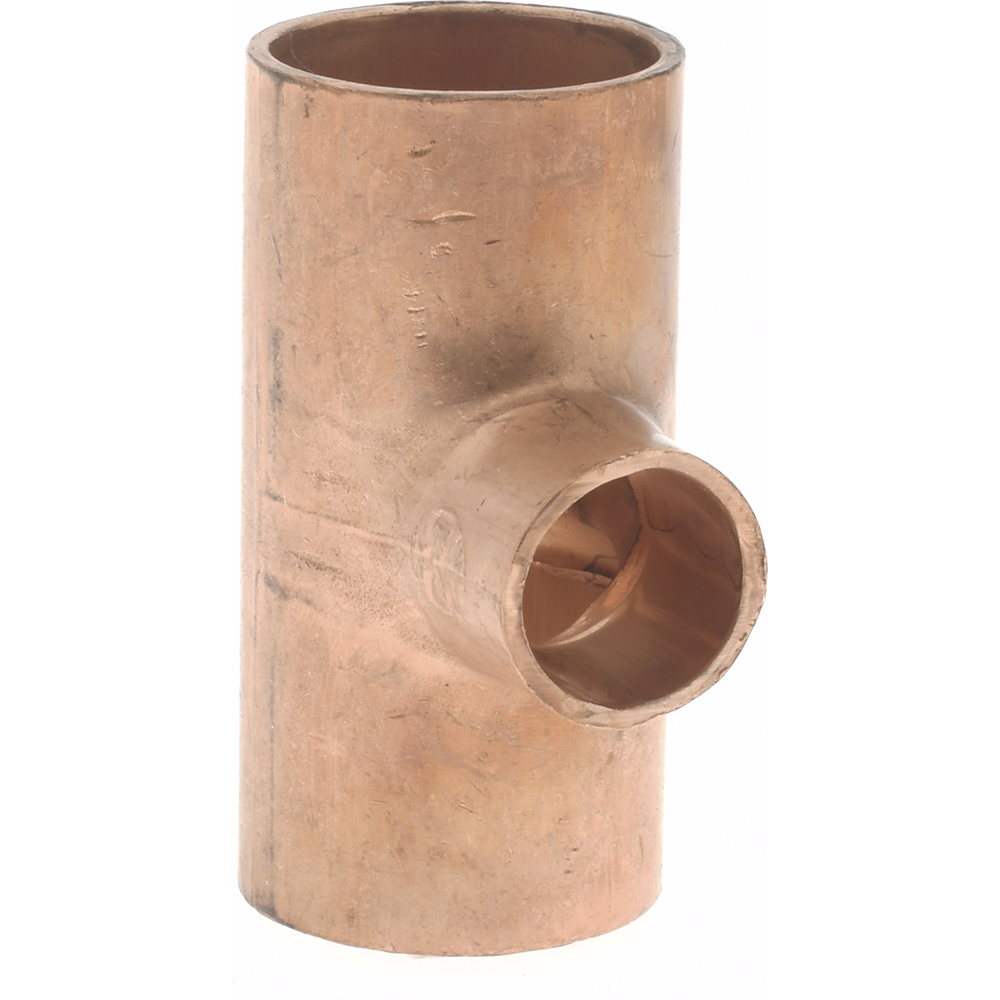 Mueller Industries - 1/2 x 1/2 x 1/4" Wrot Copper Pipe Tee - 36891521 ...