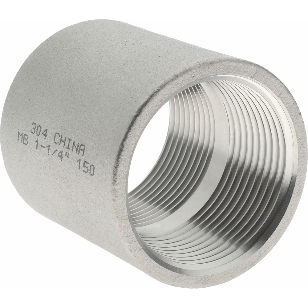 Merit Brass - Pipe Coupling: 1-1/4", 304 Stainless Steel | MSC Direct