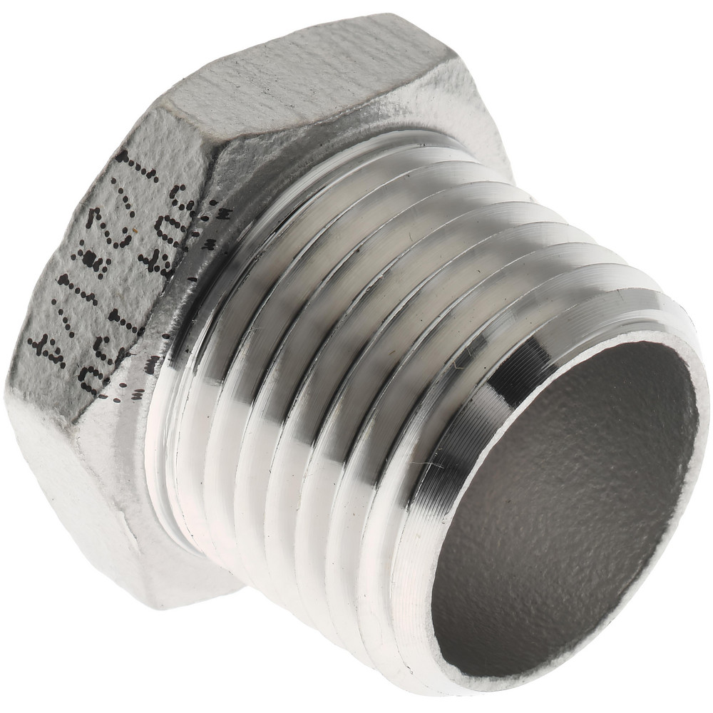 Value Collection - Pipe Hex Bushing: 1/2 x 1/4", 304 Stainless Steel ...