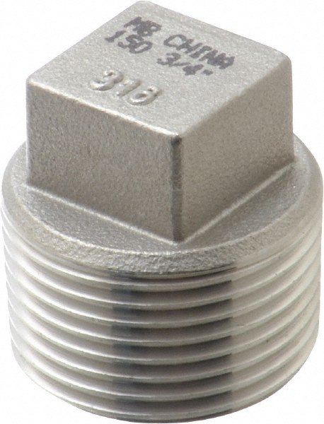 Merit Brass - 3/8" 304 Stainless Steel Pipe Hex Head Plug - 33095530 ...