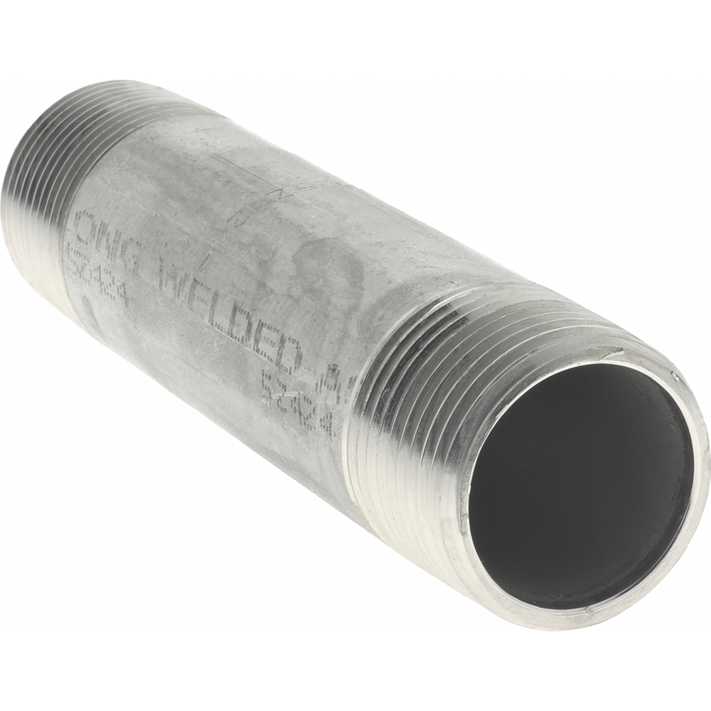 Merit Brass - 3/4 x 4" 304/304L Stainless Steel Pipe Nipple - 36903664 ...