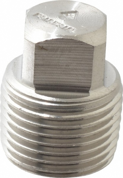 Merit Brass - 3/8" 316/316L Stainless Steel Pipe Square Head Plug ...