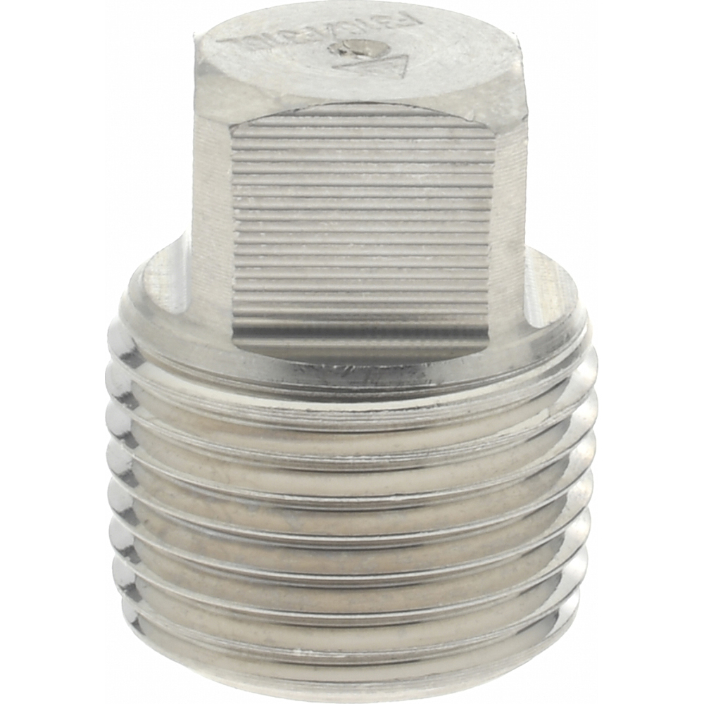 Merit Brass - Pipe Square Head Plug: 3/8", 316 & 316L Stainless Steel ...