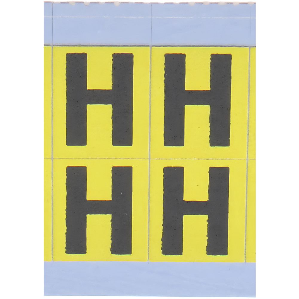 STRANCO - Number & Letter Label: "H", Rectangle, 0.5625" Wide | MSC Direct