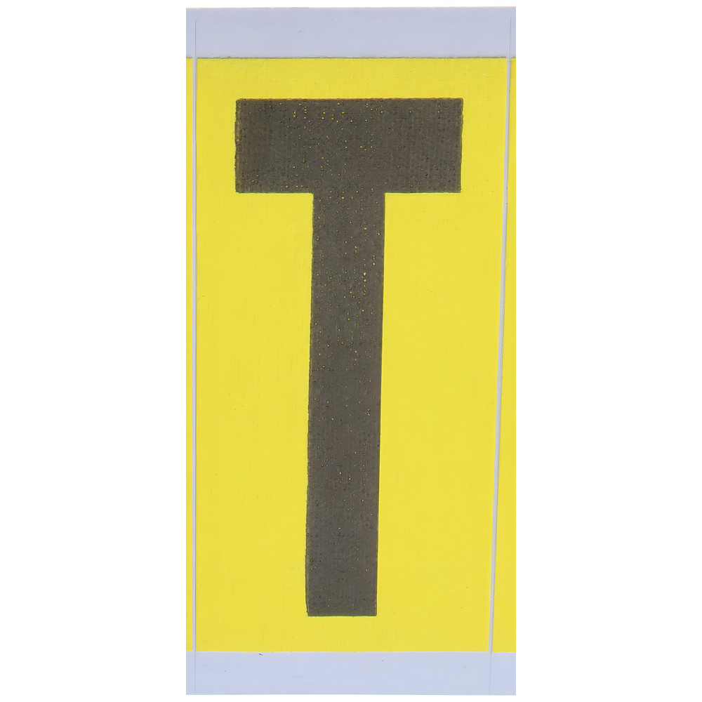 STRANCO - Number & Letter Label: "T", Rectangle, 1.5" Wide | MSC Direct