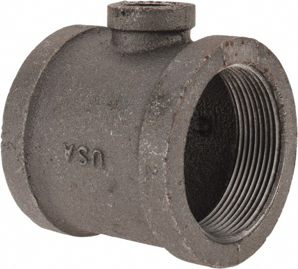 Anvil - Black Tee: 2 x 2 x 1/2", 150 psi, Thread x Thread | MSC Direct