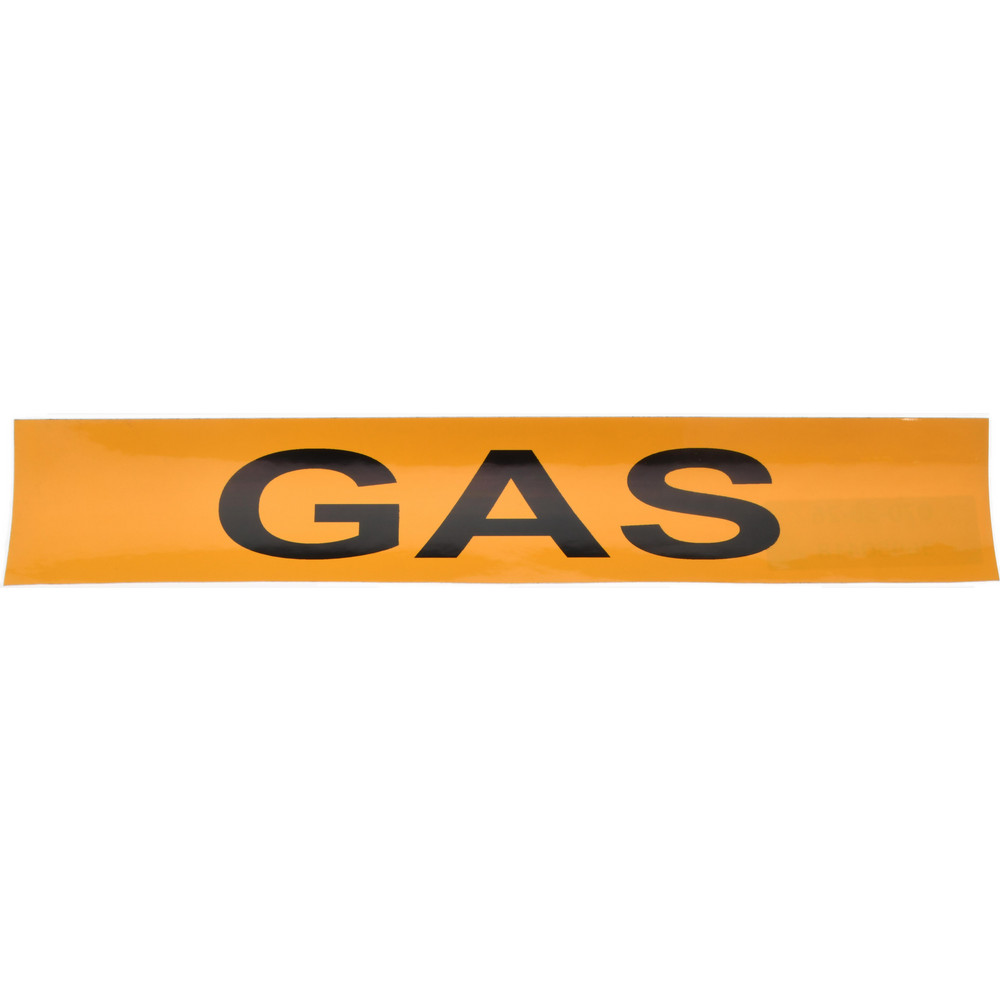 Made in USA - Pipe Marker with Gas Legend and Arrow Graphic | MSC Direct