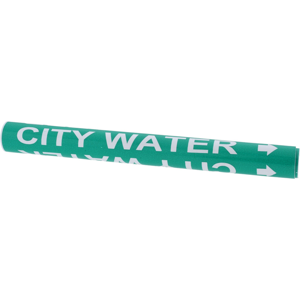 Made in USA - Pipe Marker with City Water Legend and Arrow Graphic ...