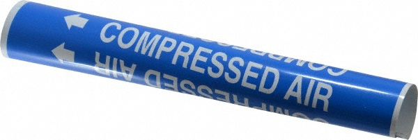 Made in USA - Pipe Marker with Compressed Air Legend and Arrow Graphic ...