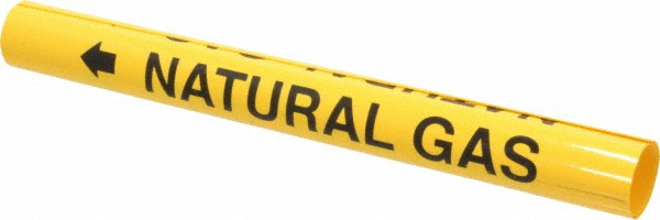 Made in USA - NATURAL GAS YELLOW SZ-A WRAPAROUND PIPEMARKR | MSC Direct