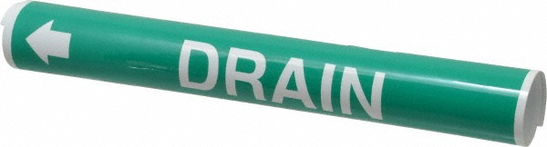 Made in USA - Pipe Marker with Drain Legend and Arrow Graphic ...