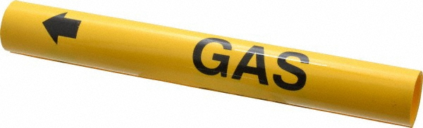 Made in USA - Pipe Marker with Gas Legend and Arrow Graphic | MSC ...
