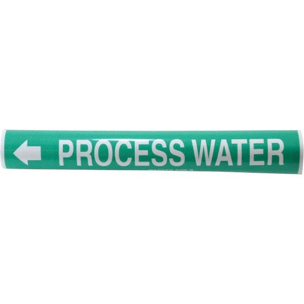 Made in USA - Pipe Marker with Process Water Legend and Arrow Graphic ...