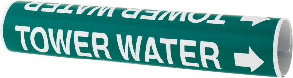 Made in USA - Pipe Marker with Tower Water Legend and Arrow Graphic ...