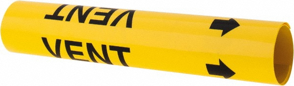 Made in USA - Pipe Marker with Vent Legend and Arrow Graphic | MSC Direct