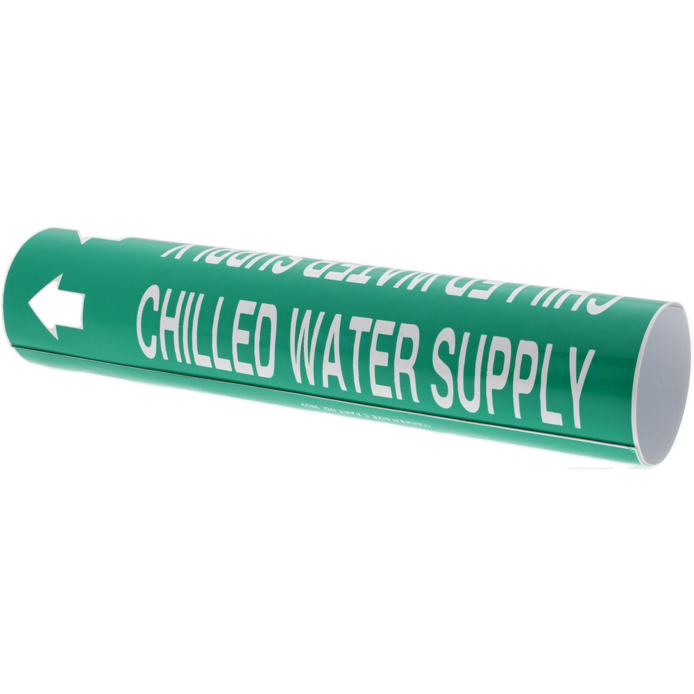 Made in USA - Pipe Marker with Chilled Water Supply Legend and Arrow ...