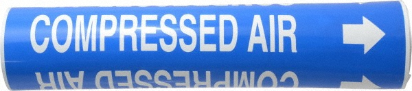 Made in USA - Pipe Marker with Compressed Air Legend and Arrow Graphic ...