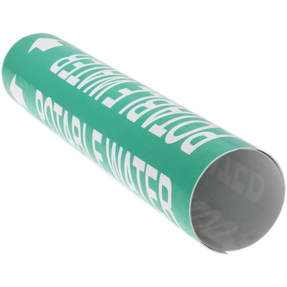 Made in USA - Pipe Marker with Potable Water Legend and Arrow Graphic ...