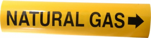 Made in USA - Pipe Marker with Natural Gas Legend and Arrow Graphic ...