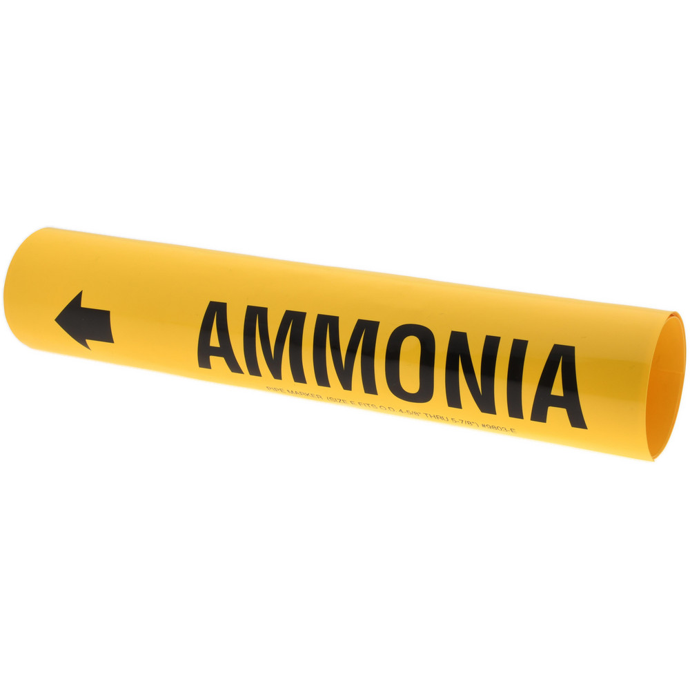 Made in USA - Pipe Marker with Ammonia Legend and Arrow Graphic | MSC ...