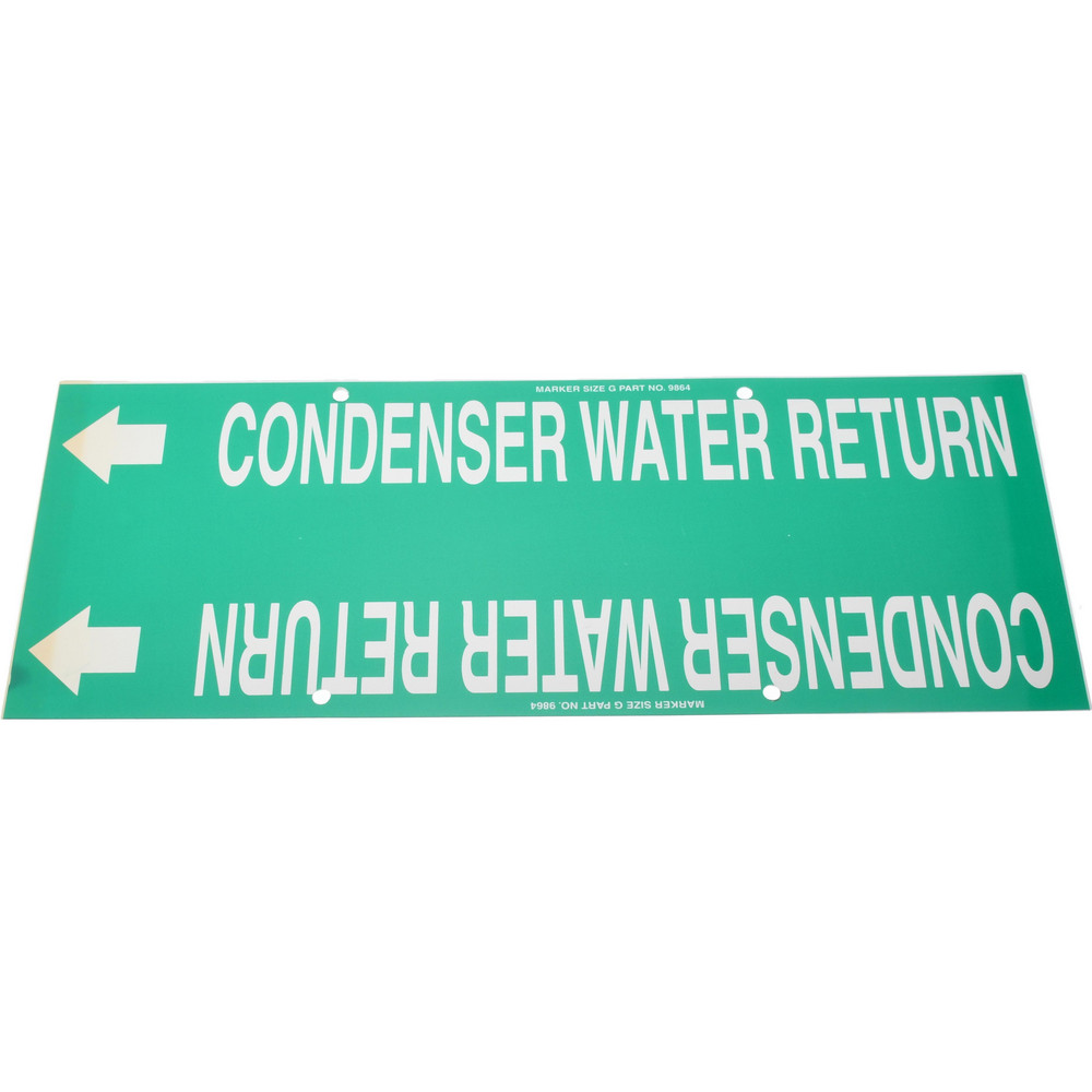 Made in USA - Pipe Marker with Condenser Water Return Legend and Arrow ...