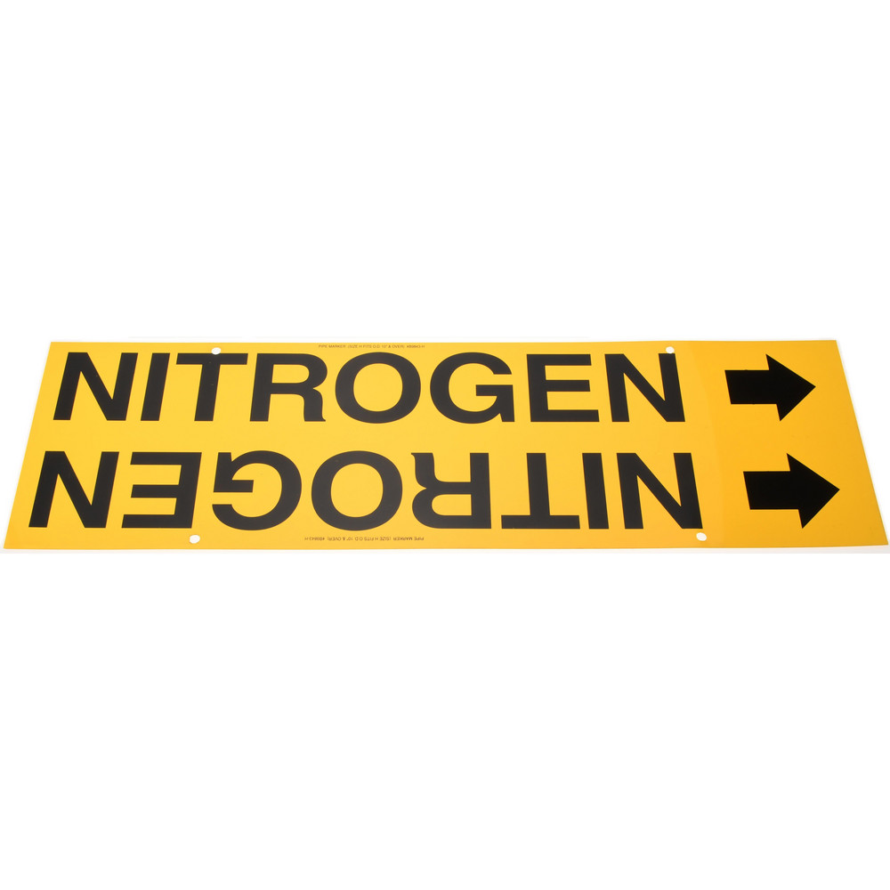Made in USA - Pipe Marker with Nitrogen Legend and Arrow Graphic | MSC ...