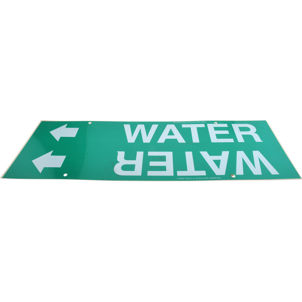 Made in USA - Pipe Marker with Water Legend and Arrow Graphic | MSC Direct