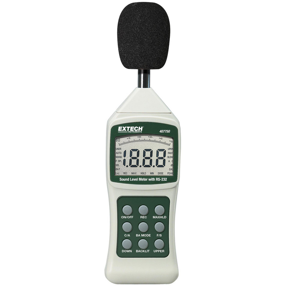 Extech - Sound Meter: A & C Frequency Weight, LCD Display | MSC Direct