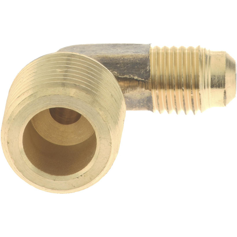 Midland Industries - Brass Flared Tube 90 Deg Male Elbow: 1/4" OD, 45 deg Flared Angle | MSC Direct