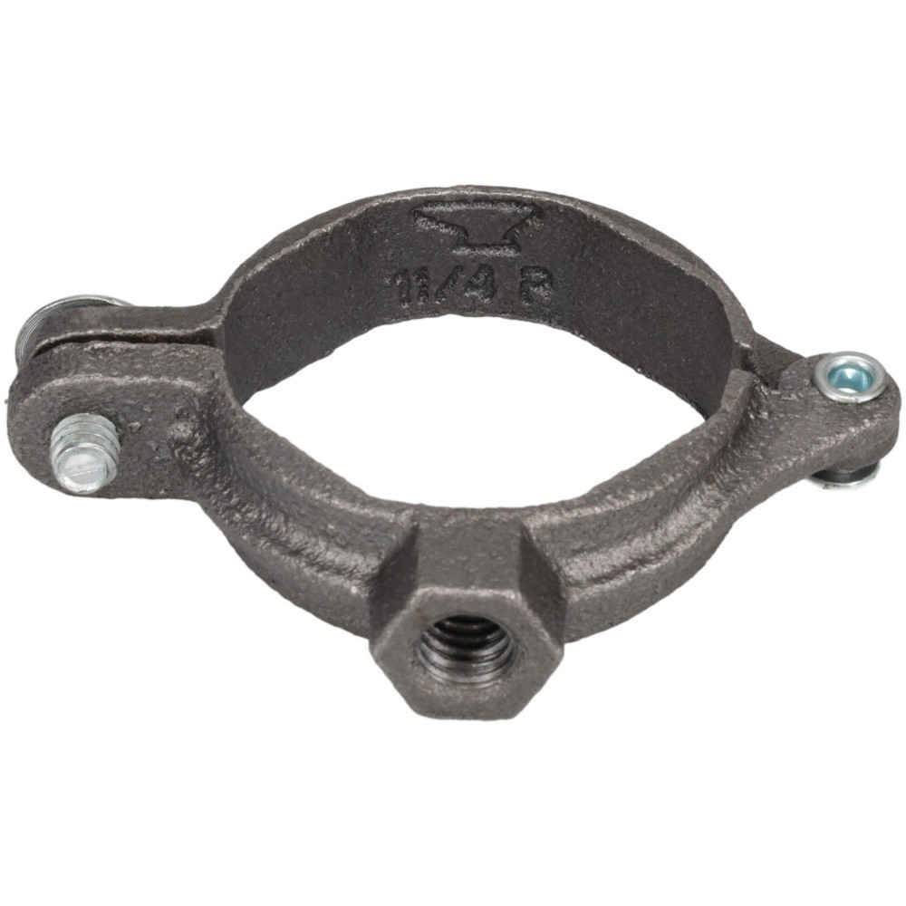 Anvil - Extension Split Pipe Clamp: 1-1/4" Pipe, Malleable Iron, Blue ...