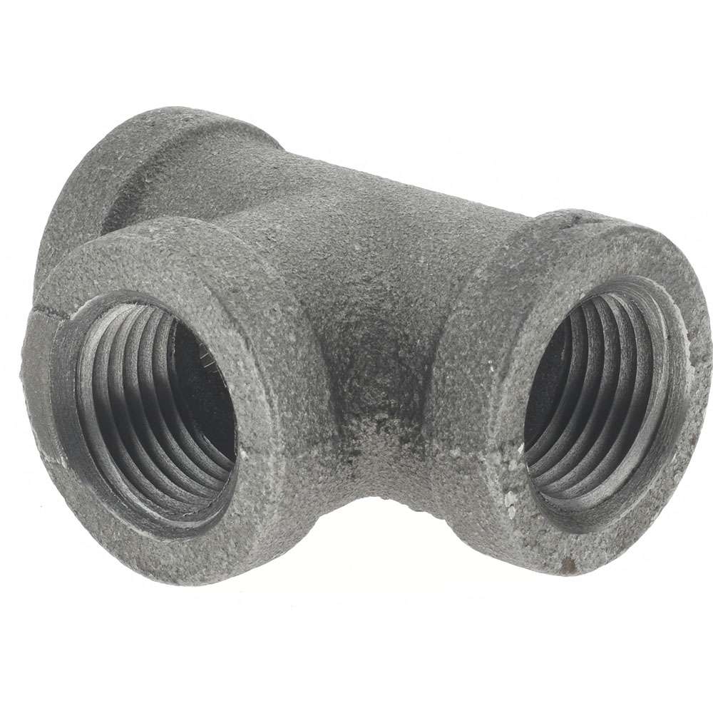 Made in USA - Size 1/2", Class 150, Malleable Iron Black Pipe Tee ...